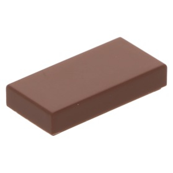 brickina.com - LEGO® - Smooth Parts - 3069b-11 - 1x2 - Tile - Reddishbrown